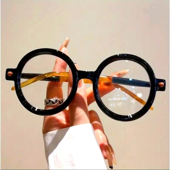 boutique | Accessories | Round Black And Tan Glasses | Poshmark